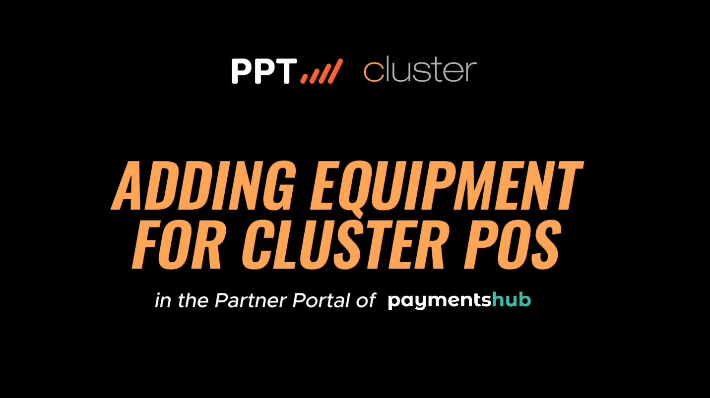 Adding Cluster Equipment in the Partner Portal